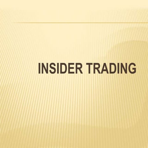 Insider trading | PPTX
