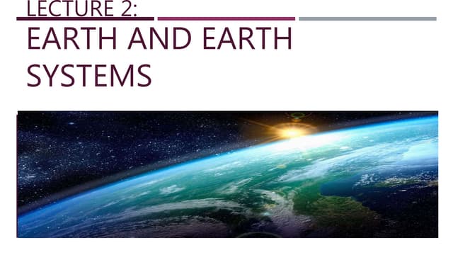 Grade 11 Earth & Life Science (Earth System & Subsystems) | PPTX