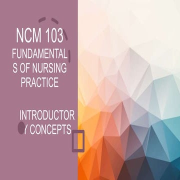 INTRODUCTORY CONCEPTS of fundamentals of nursing | PPTX