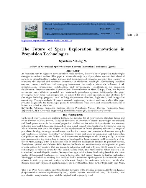 The future of space exploration presentation | PPTX | Space and ...