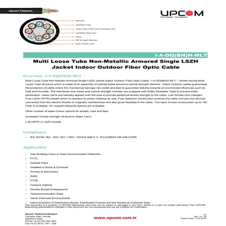 A dq(bn)2 y-clt - fiber optic cable - upcom.com.tr
