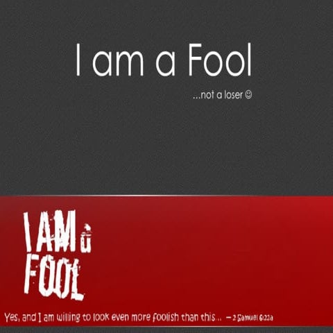 I Am A Fool | PDF