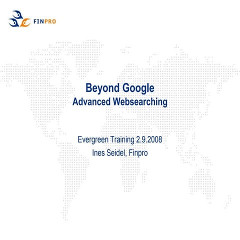 Beyond Google. Advanced Web Searching | PDF | Search | Internet
