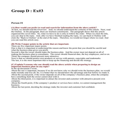 I ex3 | PDF | Business Administration | Business