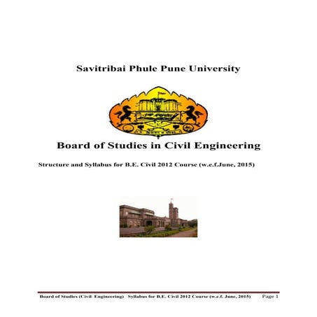 BE Civil Engineering SPPU Syllabus | PDF | Civil Engineering Industry ...
