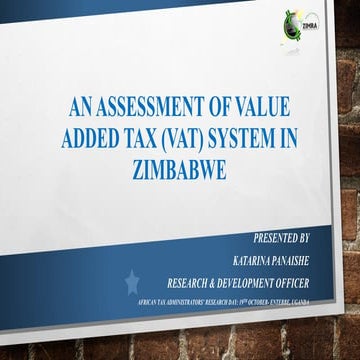 An Assessment of the Effectiveness of the VAT Regime in Zimbabwe | PDF