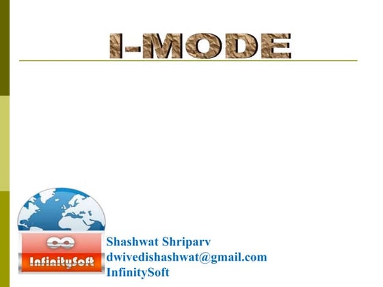 I mode seminar presentation | PPT