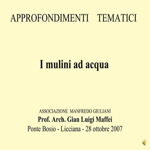 I mulini-ad-acqua | PPT