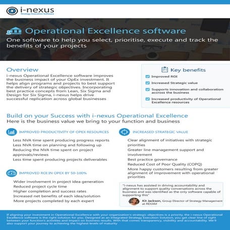 Operational Excellence brochure | PDF