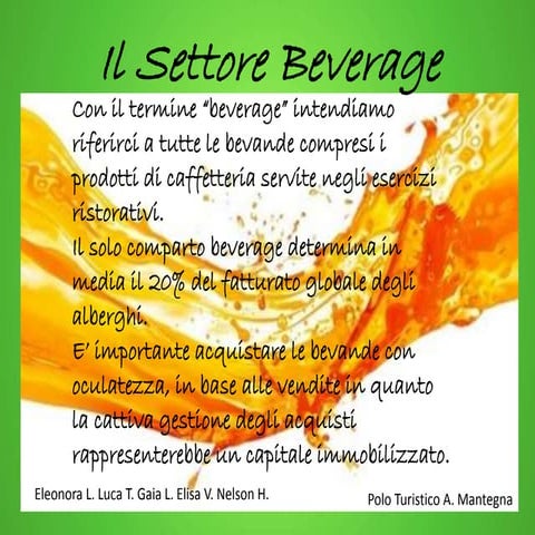 I prodotti-del-settore-beverage | PPSX