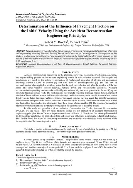 E - Traffic Accident Reconstruction Fundamentals | PPT