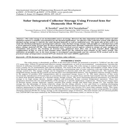 A Solar Ejector Cooling System Using Refrigerant R141b | PDF