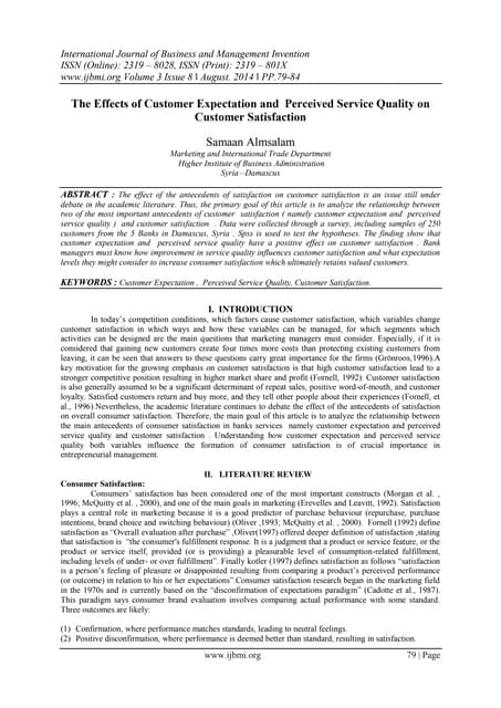 Chapter 1 thesis Customer Satisfaction | DOCX | Consumer Issues | Business