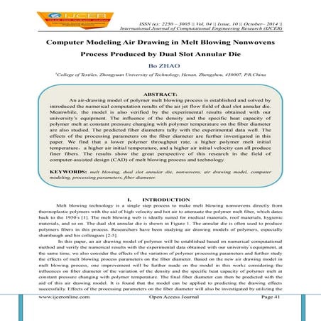 Computer Modeling Air Drawing in Melt Blowing Nonwovens Process ...