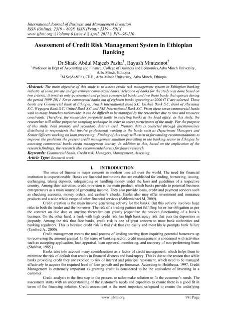 Credit Risk Management in Commercial Banks | PDF