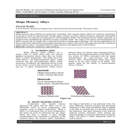 Shape memory alloys | PPTX