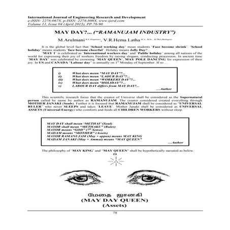 MAY DAY?... (“RAMANUJAM INDUSTRY”) | PDF