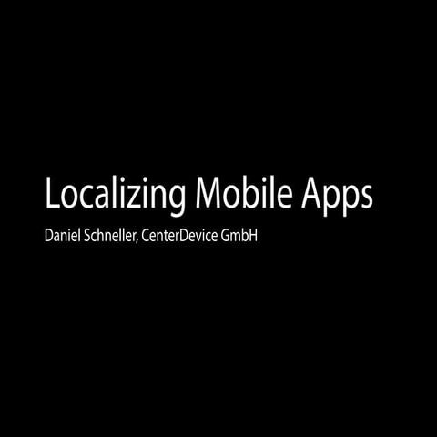 Localizing Mobile Apps Ppt