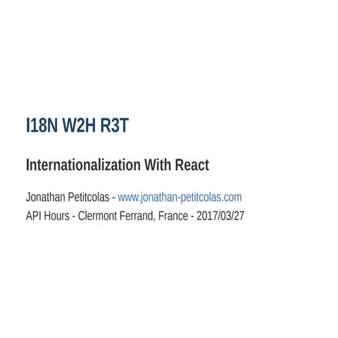 Internationalizing a React Application with Polyglot | PPT