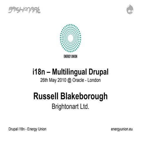 Drupal i18n - Internationalization | PPT