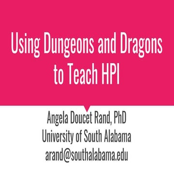 Using dungeons and dragons to teach hpi | PPTX