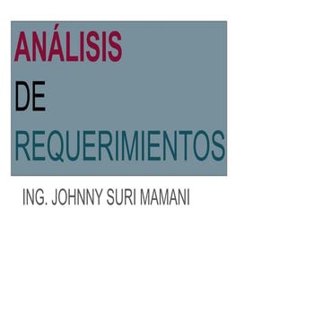 Analisis de requerimientos | PDF | Technology & Computing