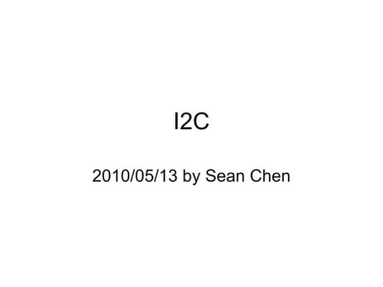 Inter Intergrated Circuits Communication Protocol Ppt 1872