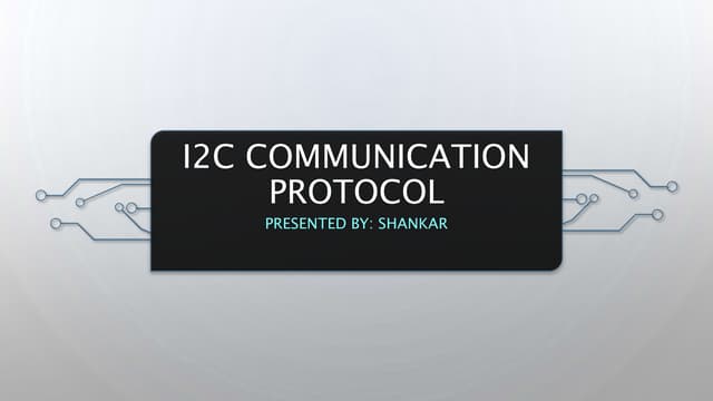 I2 C Communication Protocol Pptx Computer Peripherals Computing