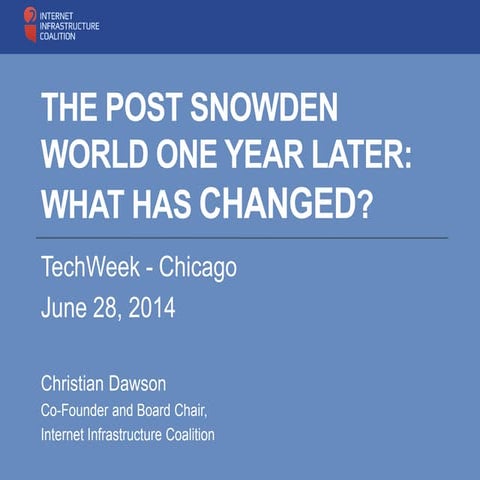 The Post Snowden World One Year Later: What Has Changed? | PPT
