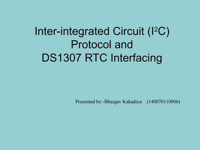I2C introduction | PPTX
