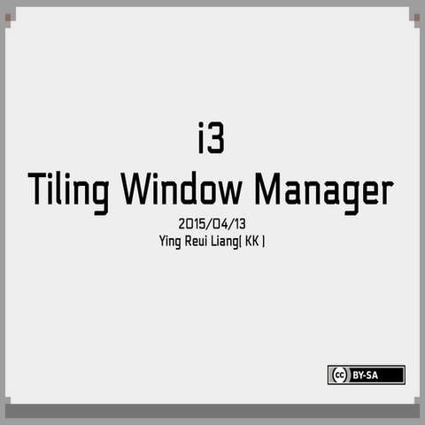 I3 Tiling Window Manager Pdf