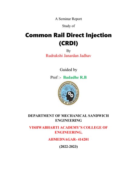 Common rail direct injection | PPTX