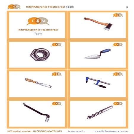 I4M flashcards: tools | PDF