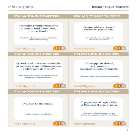 Italian Tongue Twisters List Popular English Tongue Twisters To