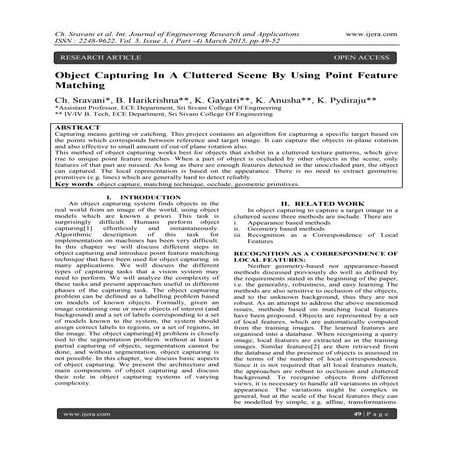 Object Capturing In A Cluttered Scene By Using Point Feature Matching Pdf 6103