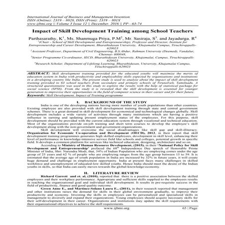 Impact of Skill Development Training among School Teachers | PDF