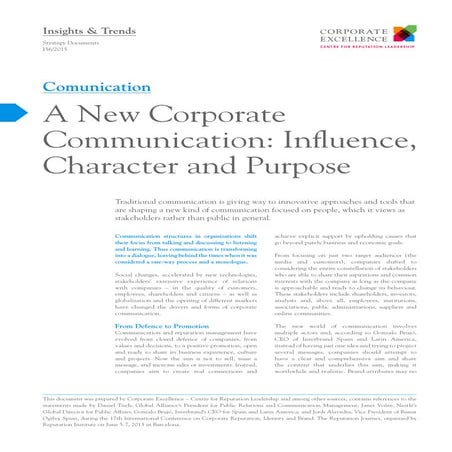 Creating a new multistakeholder methodology for measuring reputation | PDF