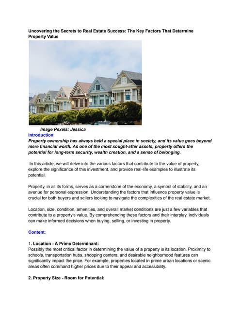 5 Key Points to Success in Property Investment | PDF