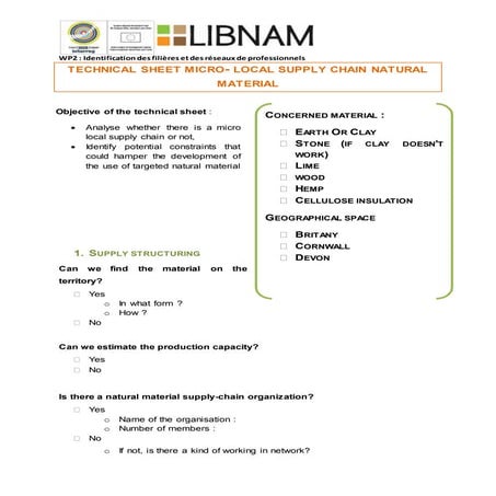 technical sheet supply chain type | DOCX