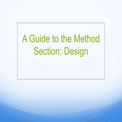 IA Method Section Guide | PPT