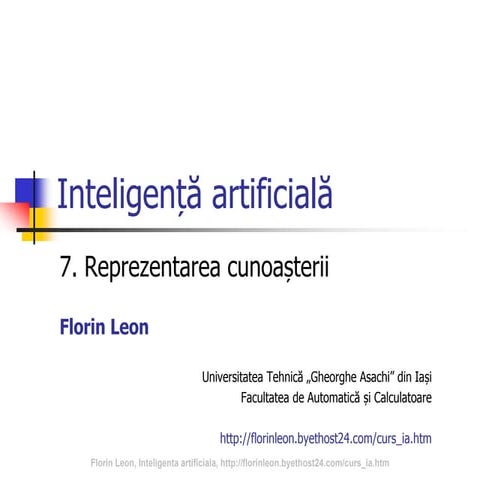 Reprezentarea cunoasterii | PDF