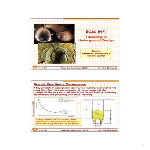 Tunnelling & underground design (Topic6-sequential excavation ...