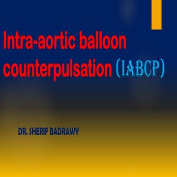Intraaortic Baloon Counterpulsation | PDF