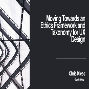 Moving Towards an Ethics Framework and Taxonomy for UX Design | PDF ...