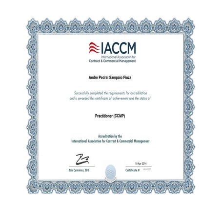 CCMP – Contract & Commercial Management Practitioner | PDF