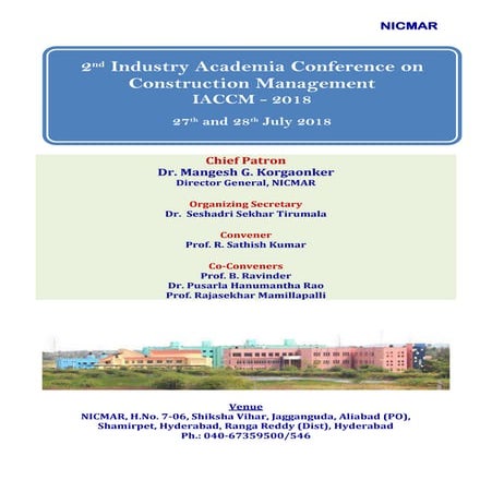 Iaccm 2018 brochure | PDF | Civil Engineering Industry | Industries