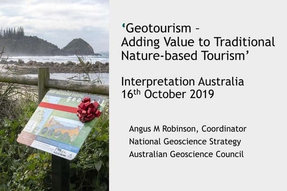 Geotourism and a Geopark in the Margaret River Region: Mark Delane | PPT