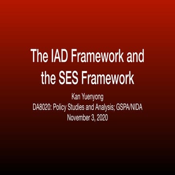 IAD and SES framework pdf | PDF