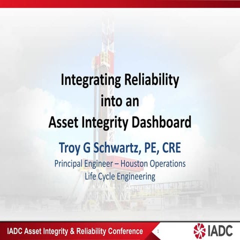 Integrating Reliability into an Asset Integrity Dashboard | PDF