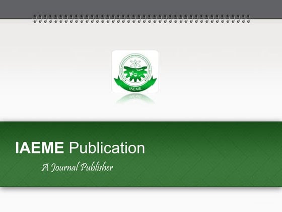 Iaeme Publication, Journal publishing at Journal publication